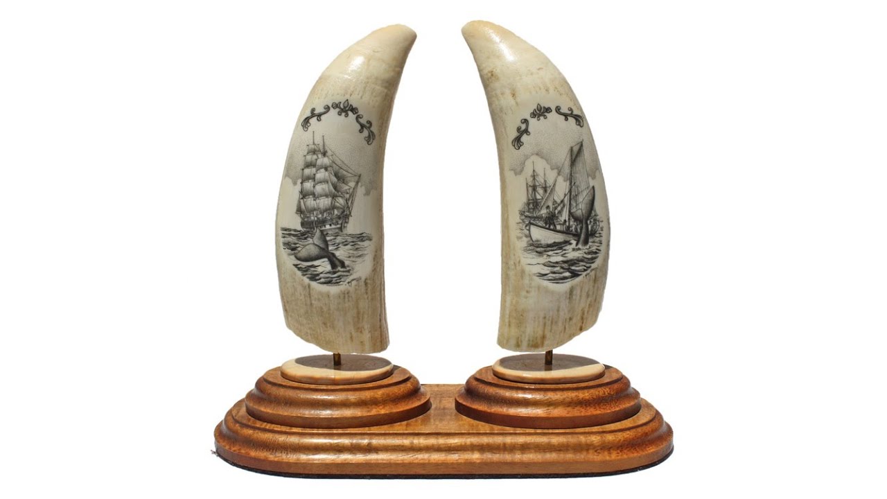 "Whaling Scenes" Scrimshaw by Ray Peters - Scrimshaw Gallery - YouTube