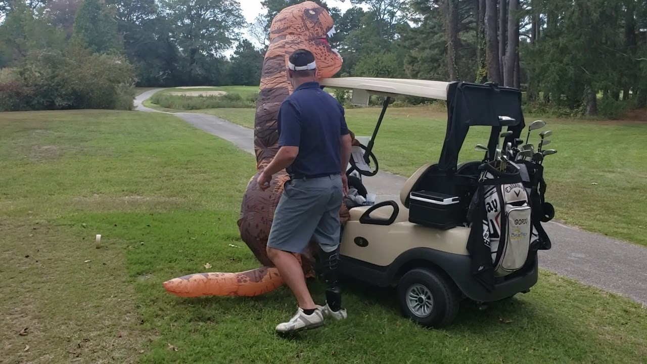 T-rex golfing shenanigans - YouTube