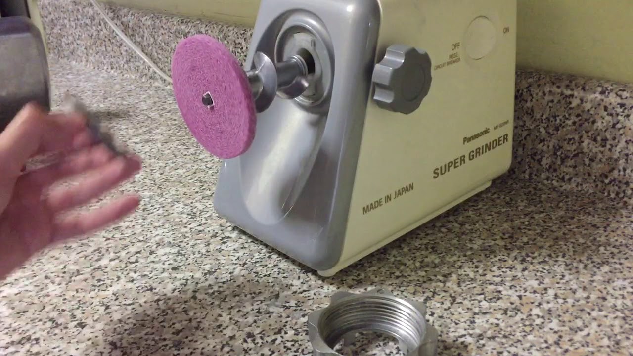 Meat Grinding knife sharpening tutorial - YouTube