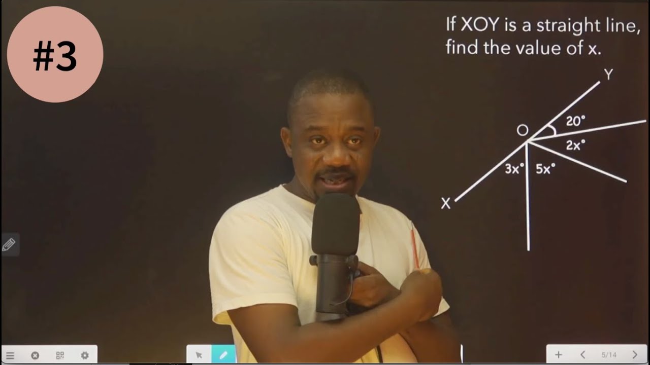 Geometry of straight lines | Angle on a straight line - Example 3 - YouTube