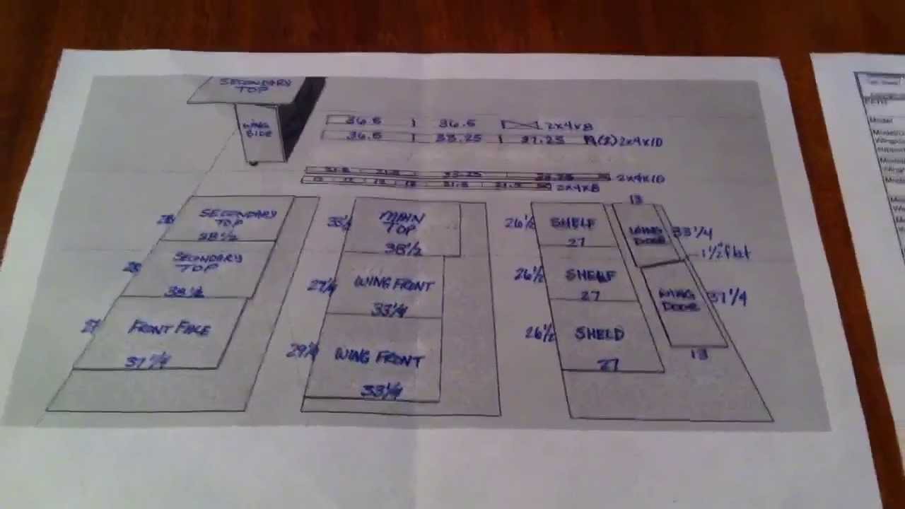 Collapsible Cabinet Cutlist, Layout & PDF - YouTube