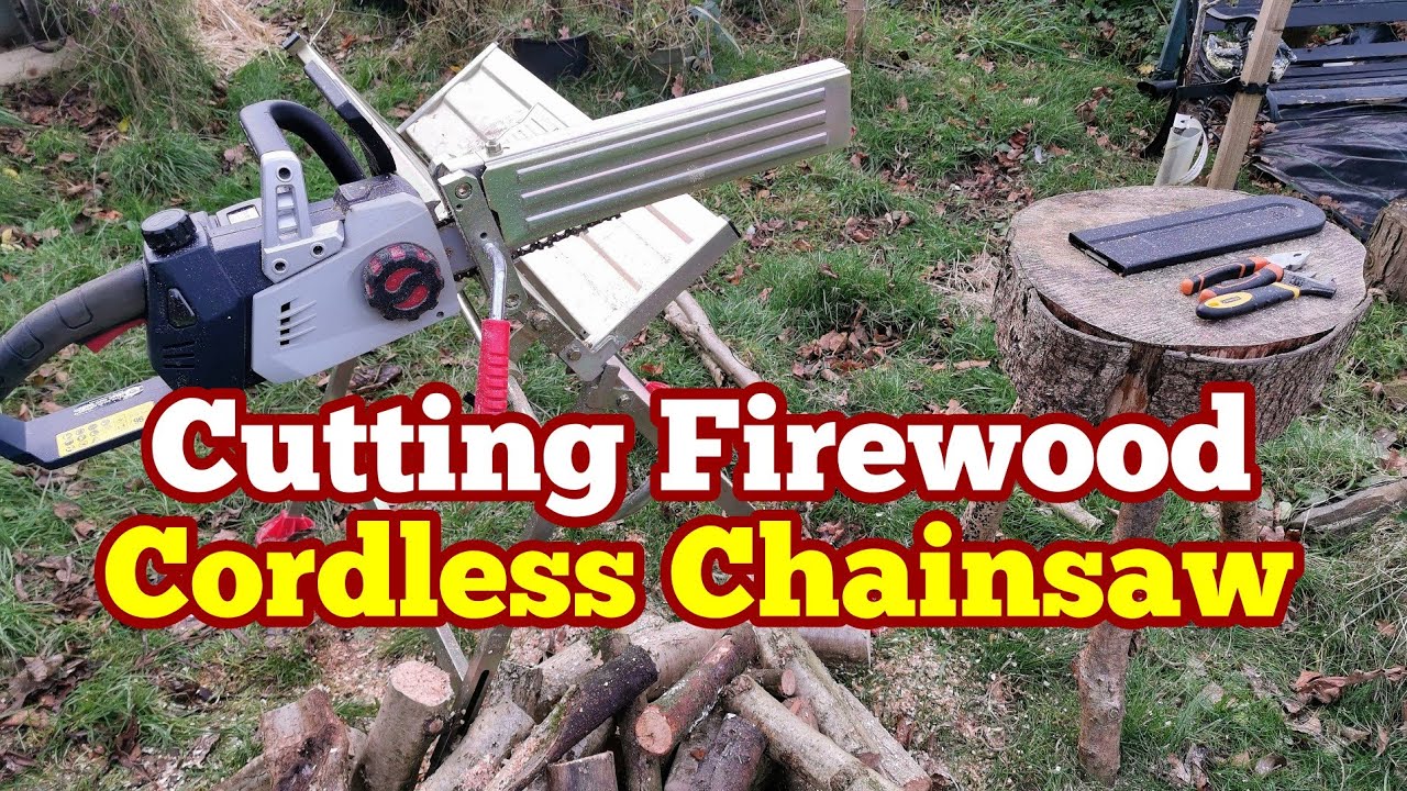 Cutting Hazel & Ash Firewood With Spear & Jackson S3635CC 35cm Cordless ...