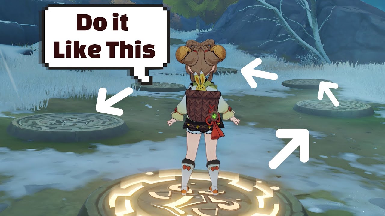 How to solve Dragonspine Pressure Plate Puzzle in Genshin Impact - YouTube