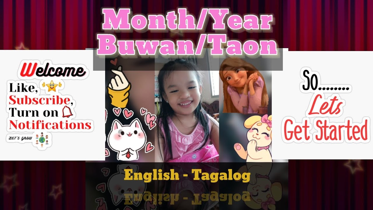 Learn MONTHS of the YEAR or mga BUWAN ng TAON| ENGLISH-TAGALOG for Kids ...