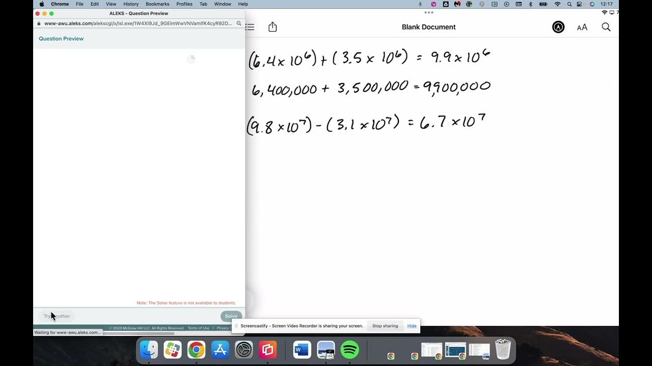 Adding or Subtracting Numbers Written in Scientific Notation: Same Exponents, Basic - YouTube