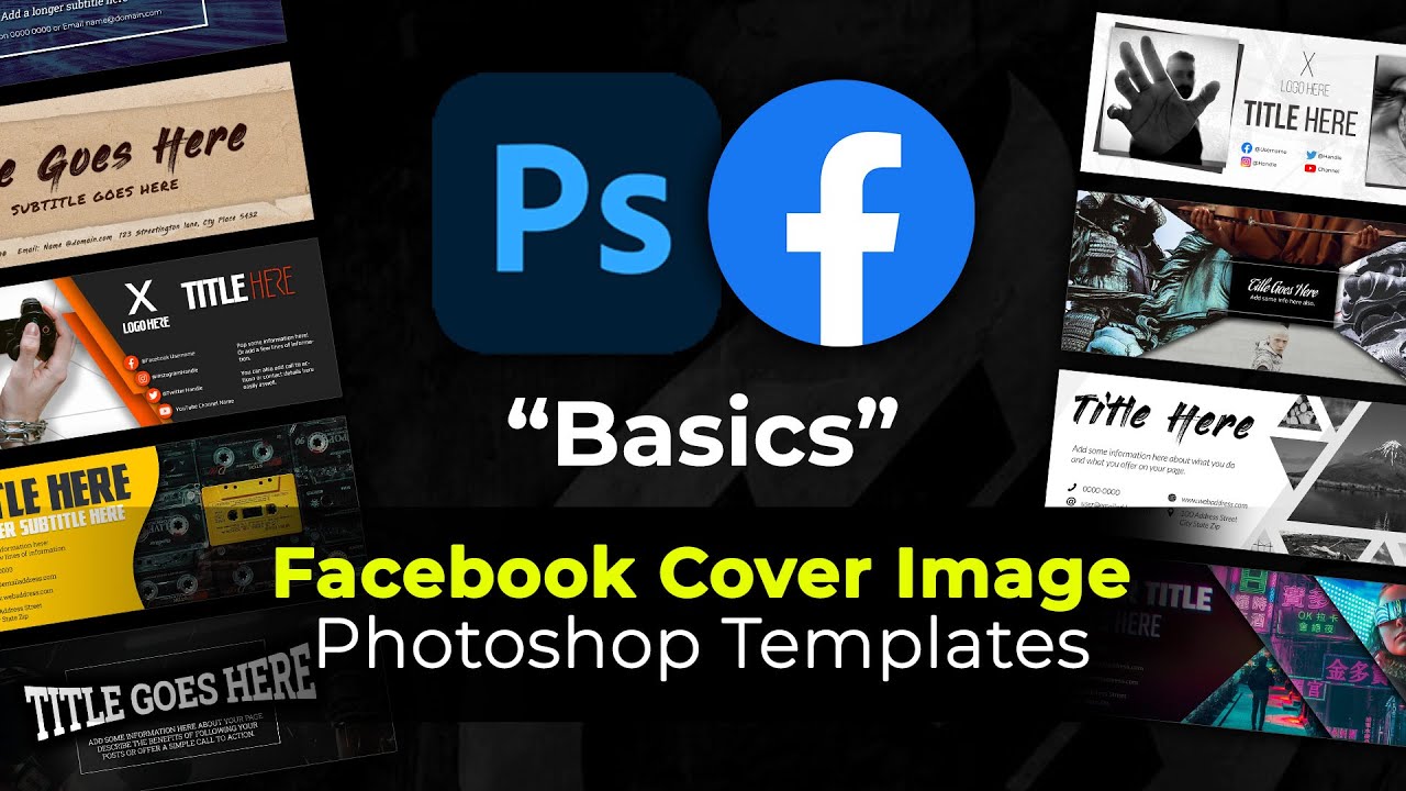 'Basics' Facebook Cover Image Photoshop PSD Template Pack - YouTube