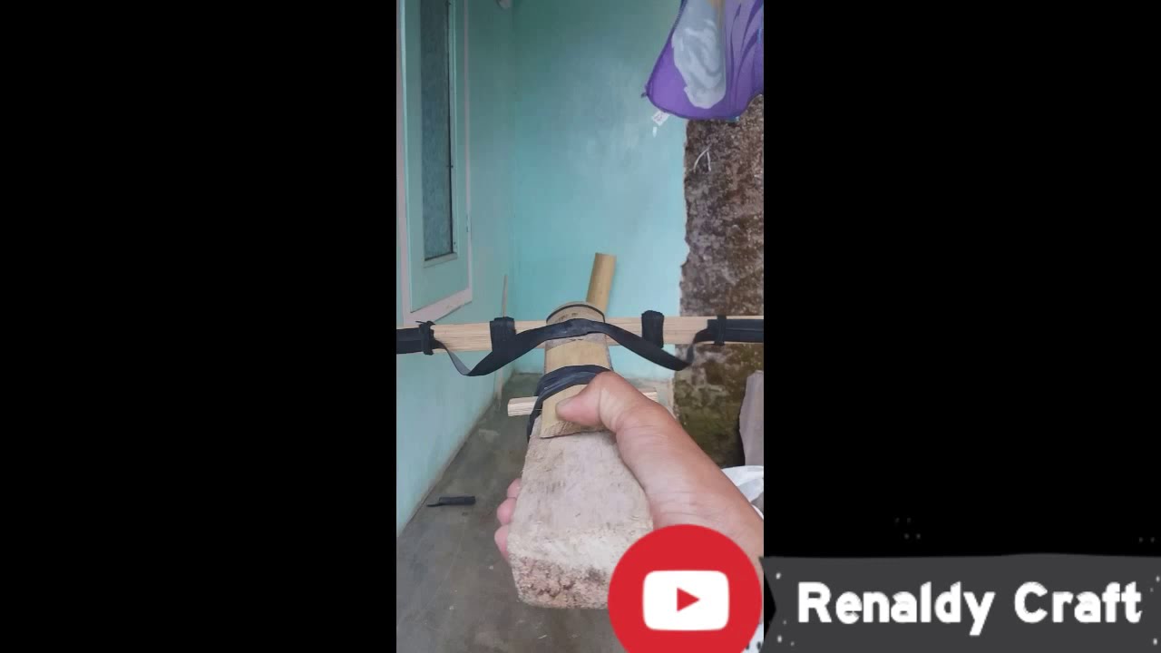 Cara membuat crossbow dari bambu dan kayu jadi crossbow - YouTube