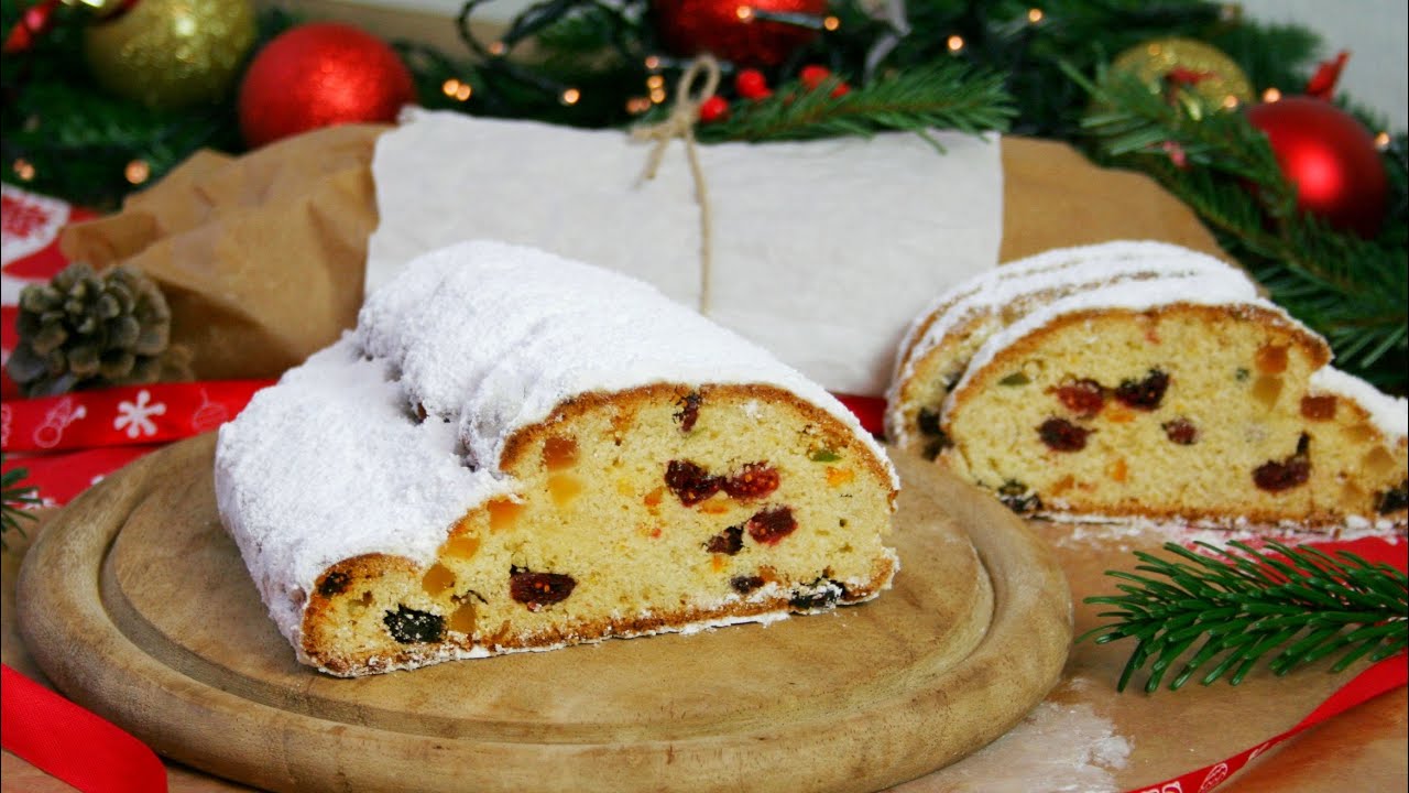Stollen (German Holiday Bread) 🎄NO yeast - Easy Recipe 🎄Christmas Cake ...