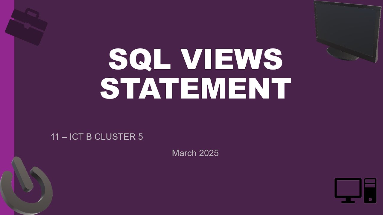 What is a SQL VIEW STATEMENT? - YouTube