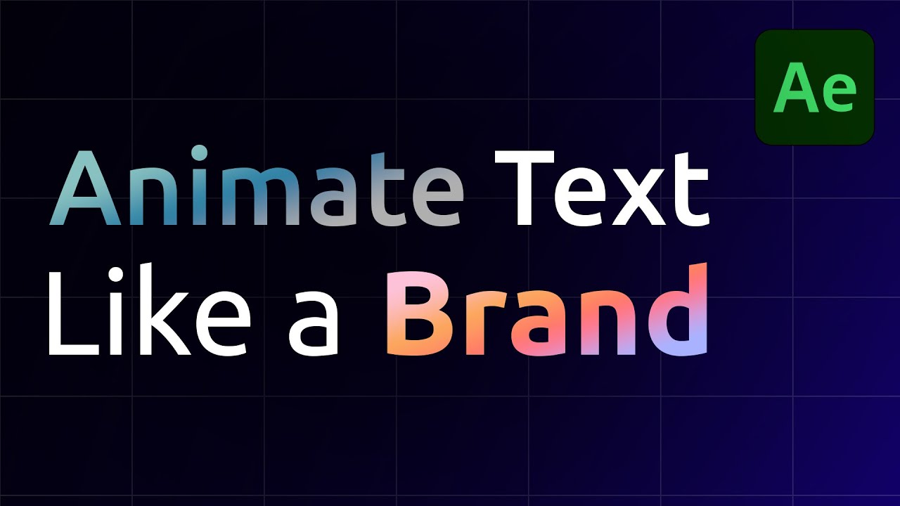 Easy Text Animation In After Effects - YouTube