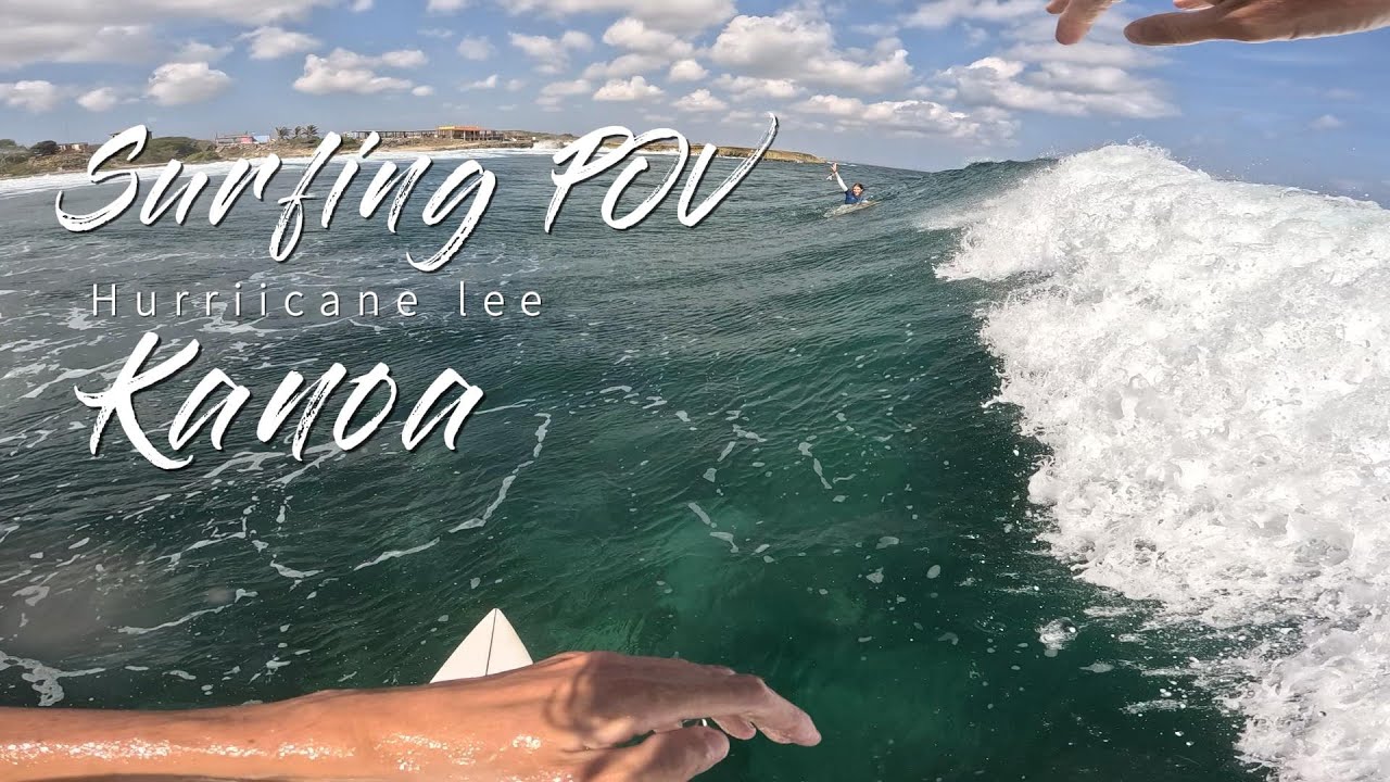 Surfing Playa kanoa Curacao Hurricane lee 2023 POV - YouTube