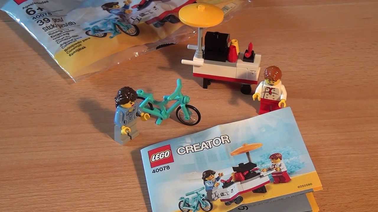 Test LEGO Hot Dog Stand (Set 40078 LEGO Creator) - YouTube