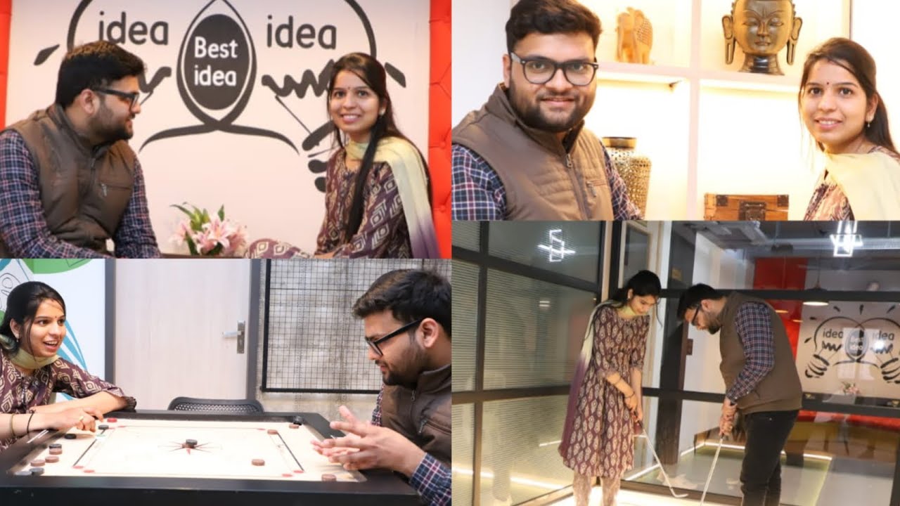 Kumar Gaurav Sir and deepanshi mam games Masti😍carrom and golf ...