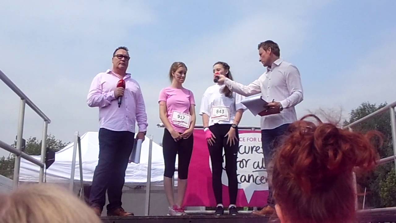 jagger and woody from heart wales presenting the race for life 2016 at ...