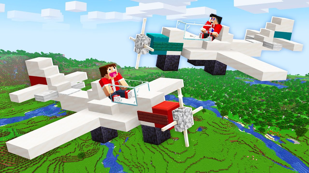 ConstruÍmos Nossos PrÓprios AviÕes Que Funcionam No Minecraft Youtube