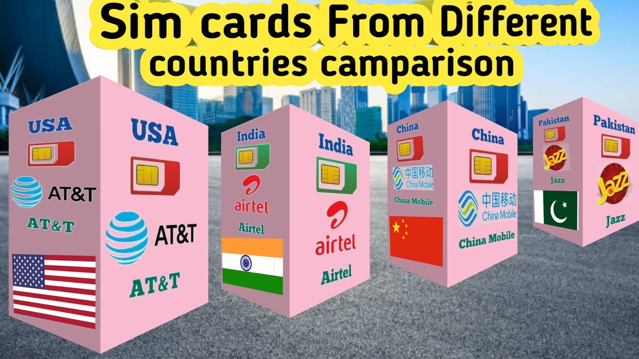 Sim cards From Different countries camparison 2023 - YouTube