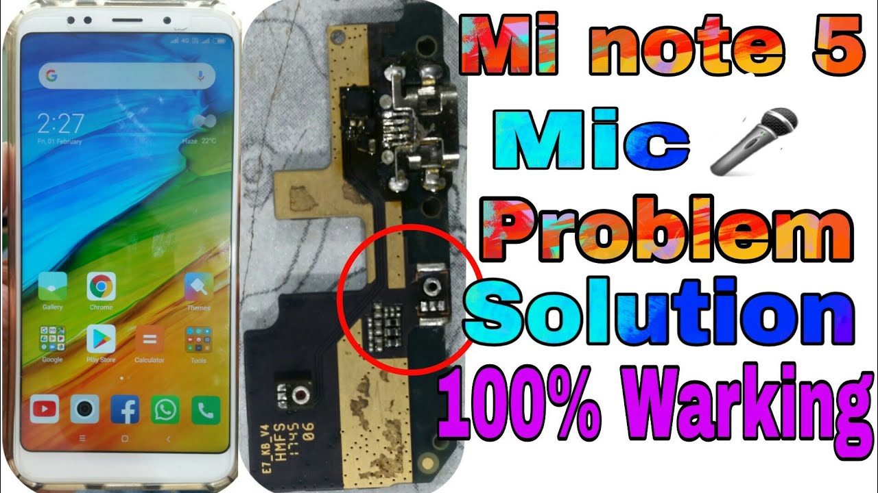 Mi note 5 mic 🎤 problem solution 100% Warking - YouTube
