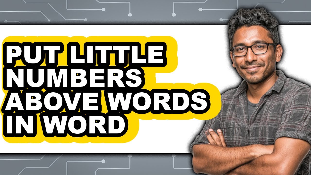How to Put Little Numbers Above Words in Word - Step by Step - YouTube