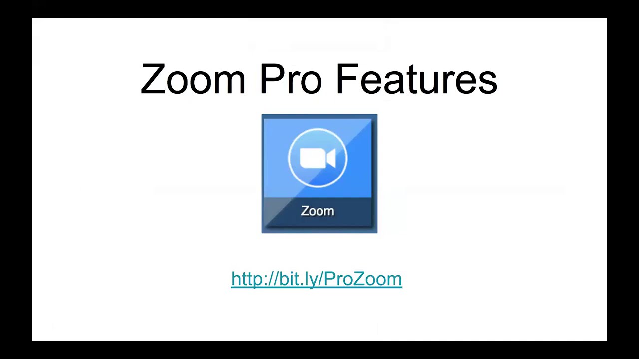 Zoom Pro Features - YouTube