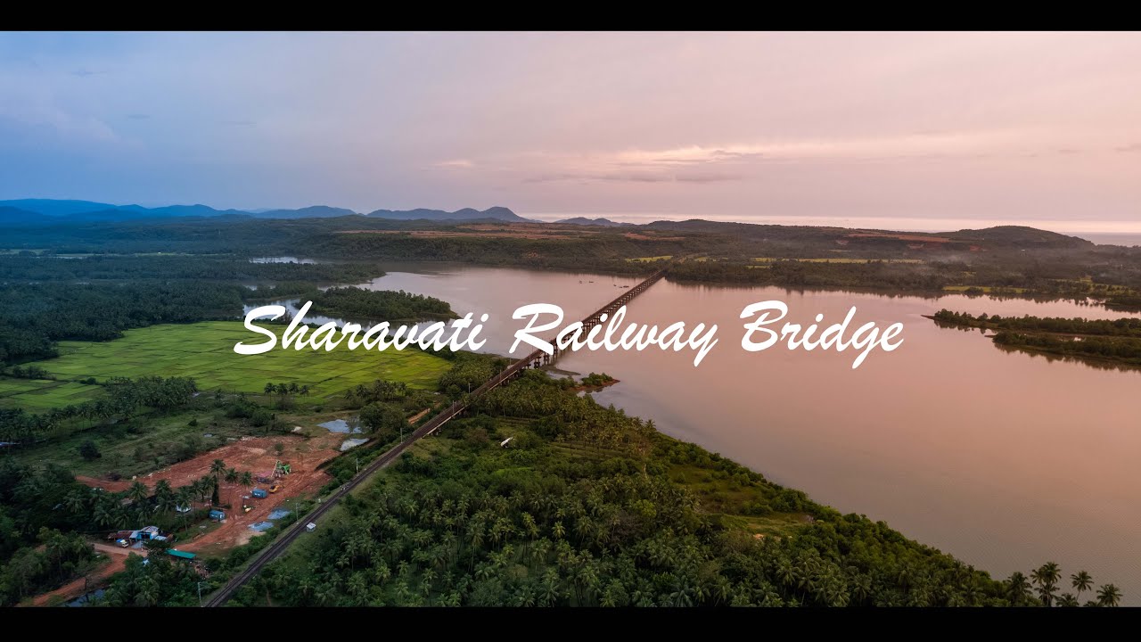 Sharavati Railway Bridge | Longest Railway Bridge | Honnavara - YouTube