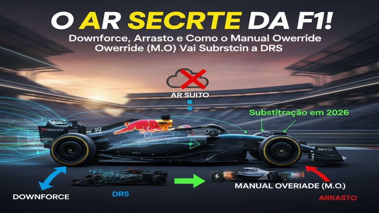 O AR SECRETO DA F1! Downforce, Arrasto e Como o Manual Override (M.O ...