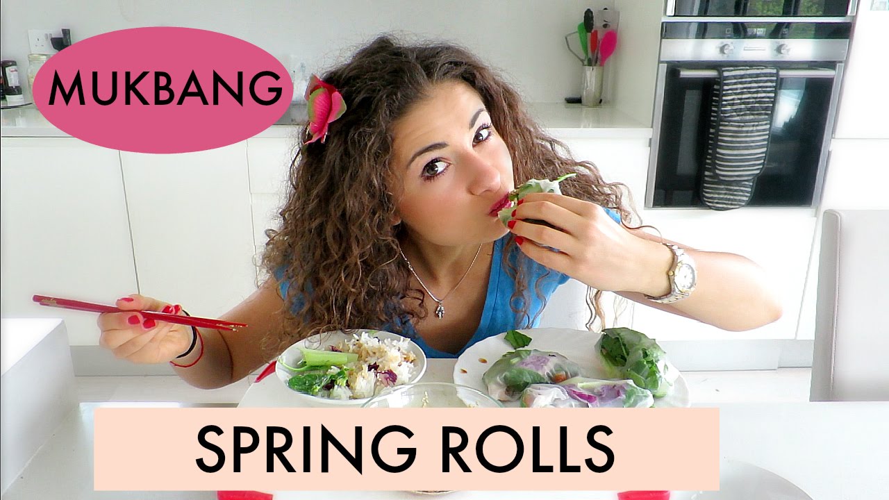 Vegan SPRING ROLLS | MUKBANG | Спринг Роллы - YouTube