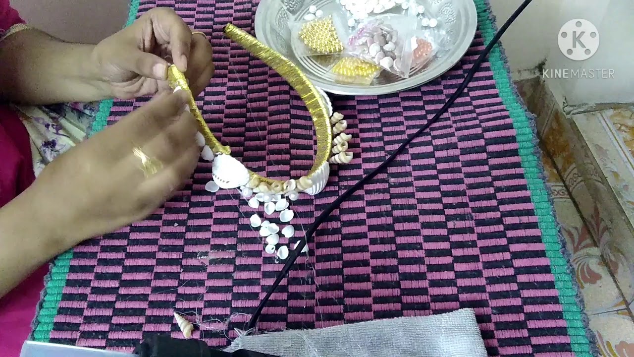 Diy sea shell crown/how to make sea shell crown - YouTube