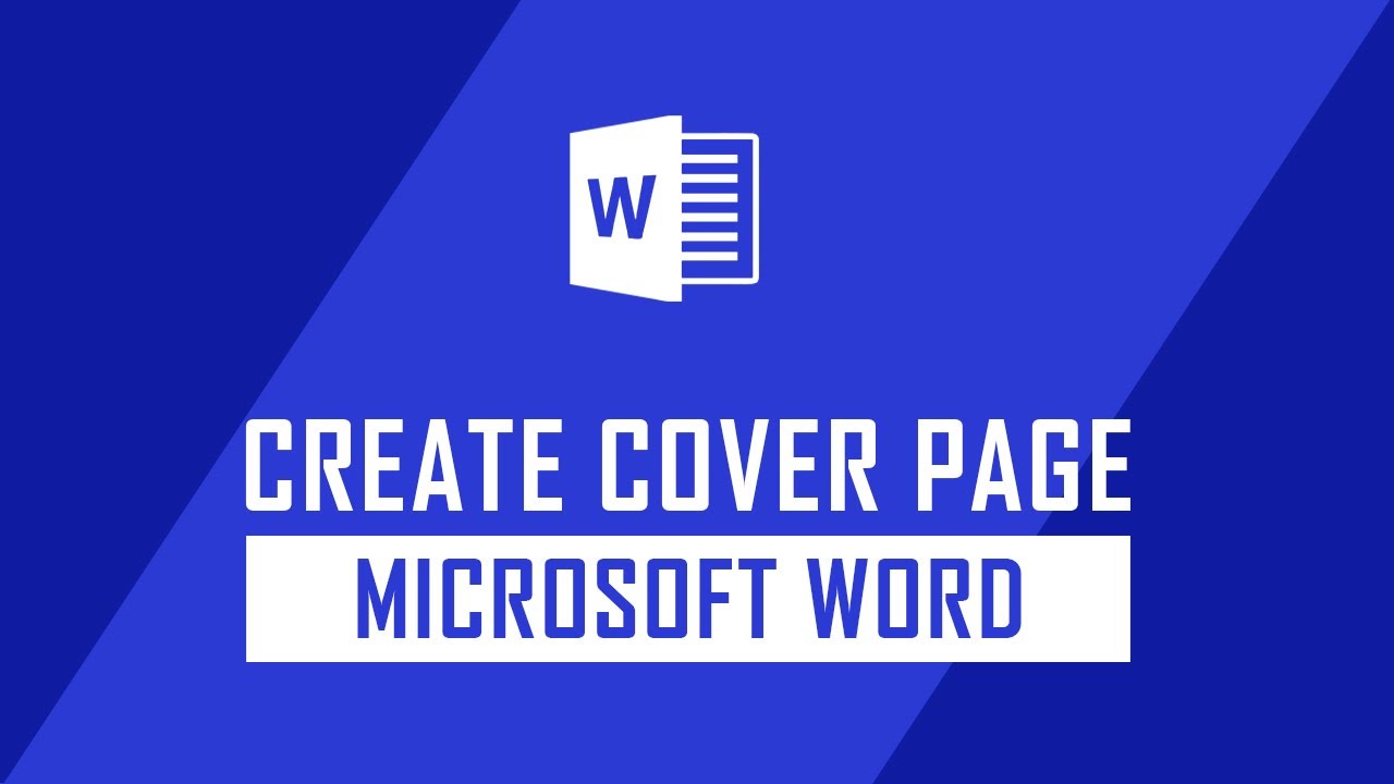 How To Create a Cover Page in Microsoft Word? | Word Tips - YouTube