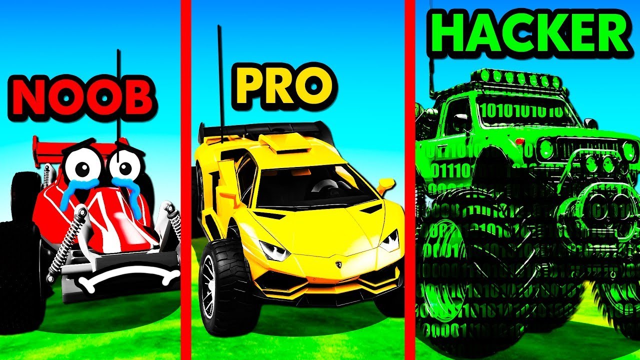 AUTOS a CONTROL REMOTO NOOB vs PRO vs HACKER - YouTube