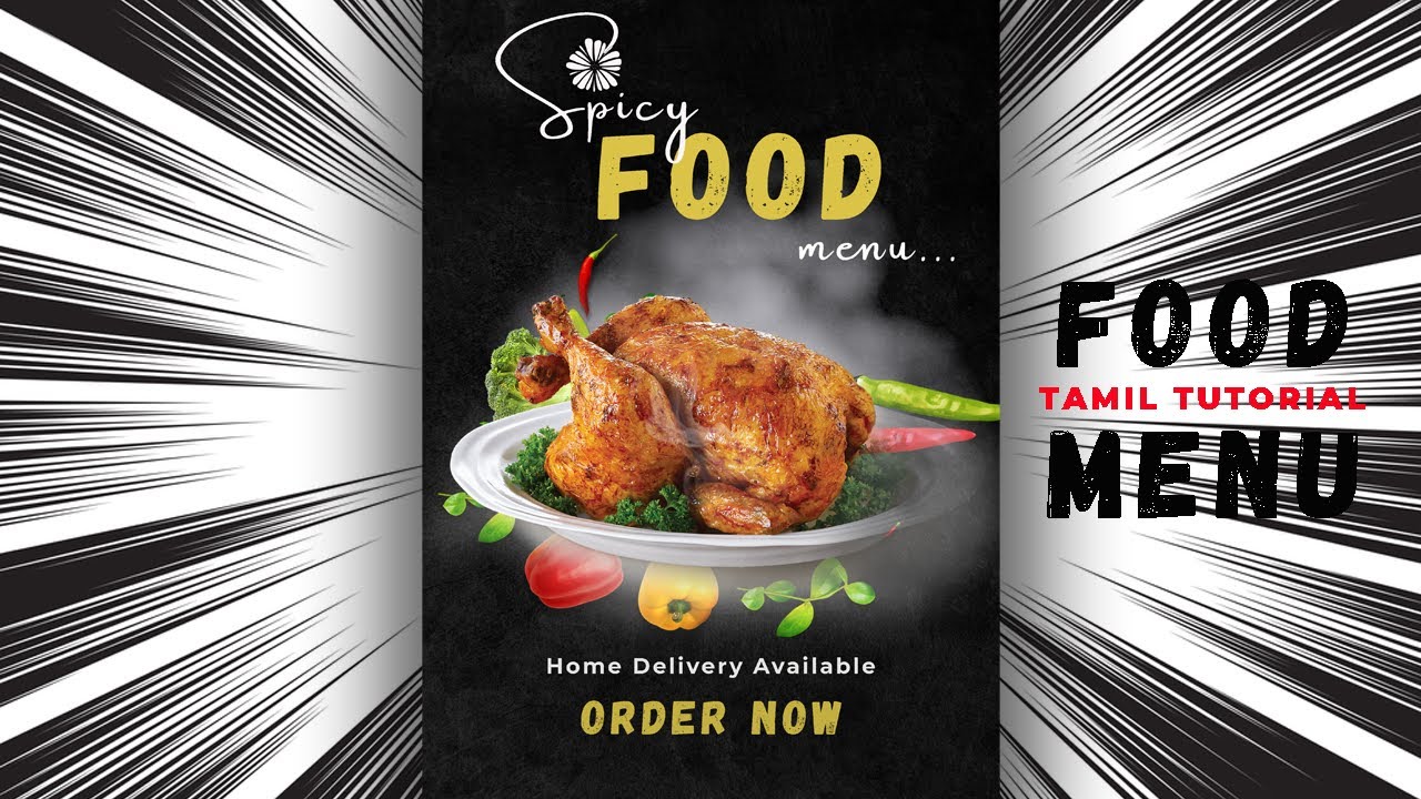 How to Design Food Menu Social Media Banner | Adobe Photoshop Tutorial ...