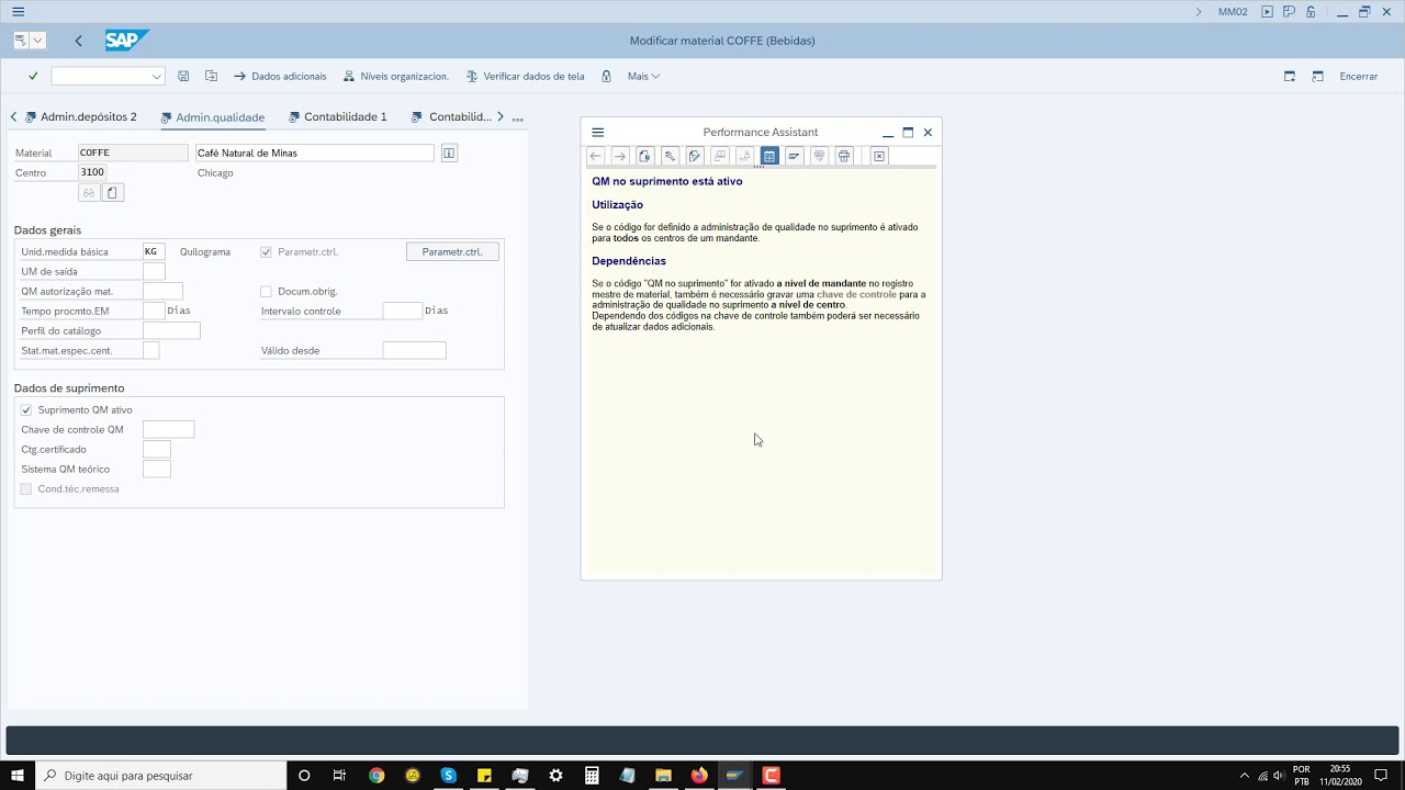 16 - Módulo QM Processo de lote para um pedido MM02 e QP02 SAP - YouTube