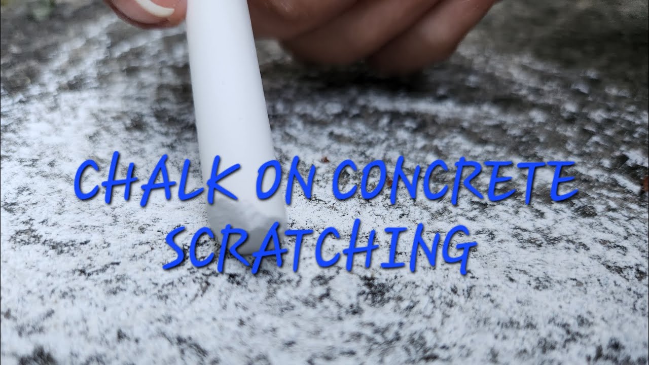 ASMR Chalk on Concrete Scratching - YouTube