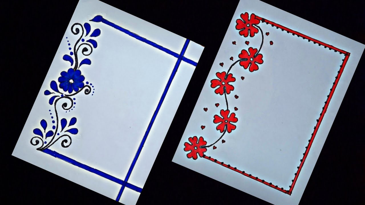 PROJECT DESIGN /PROJECT WORK DESIGNS/BEAUTIFUL BORDER DESIGNS - YouTube