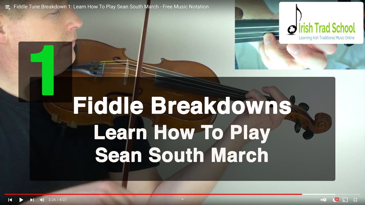 Fiddle Tune Breakdown 1: Learn How To Play Sean South March - Free ...