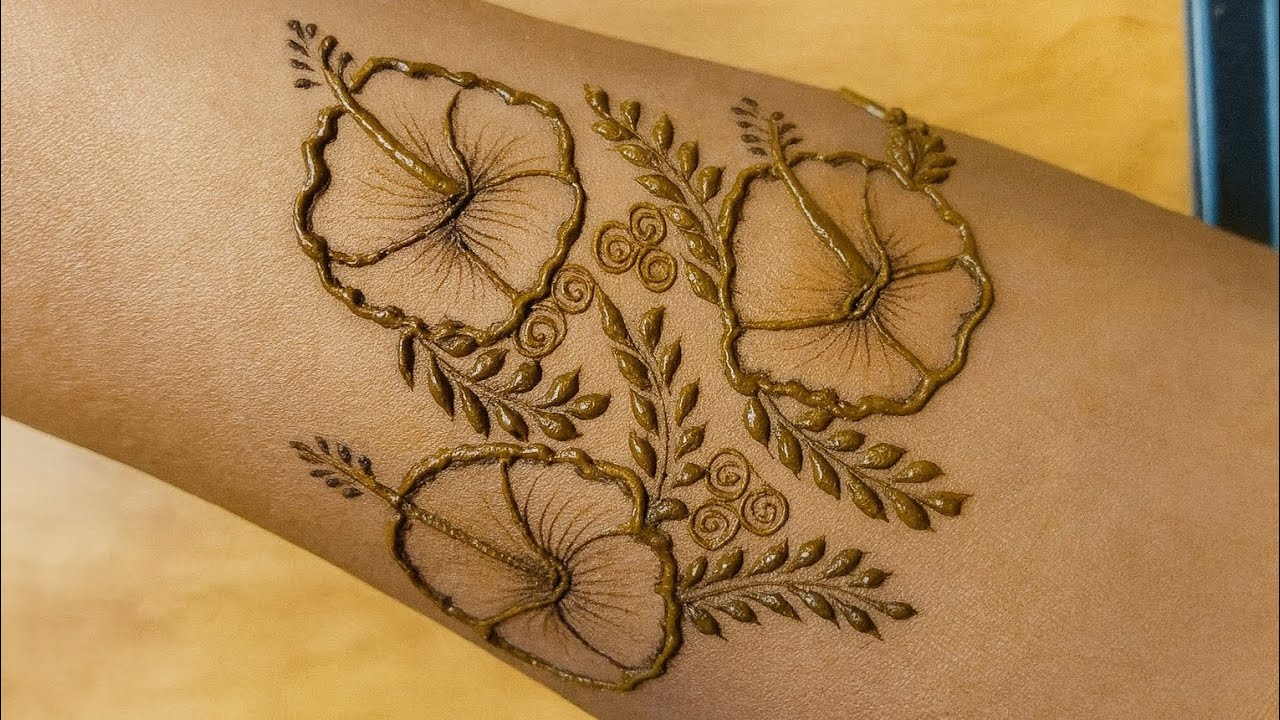 Floral mehendi design | Easy & Simple mehendi design | - YouTube