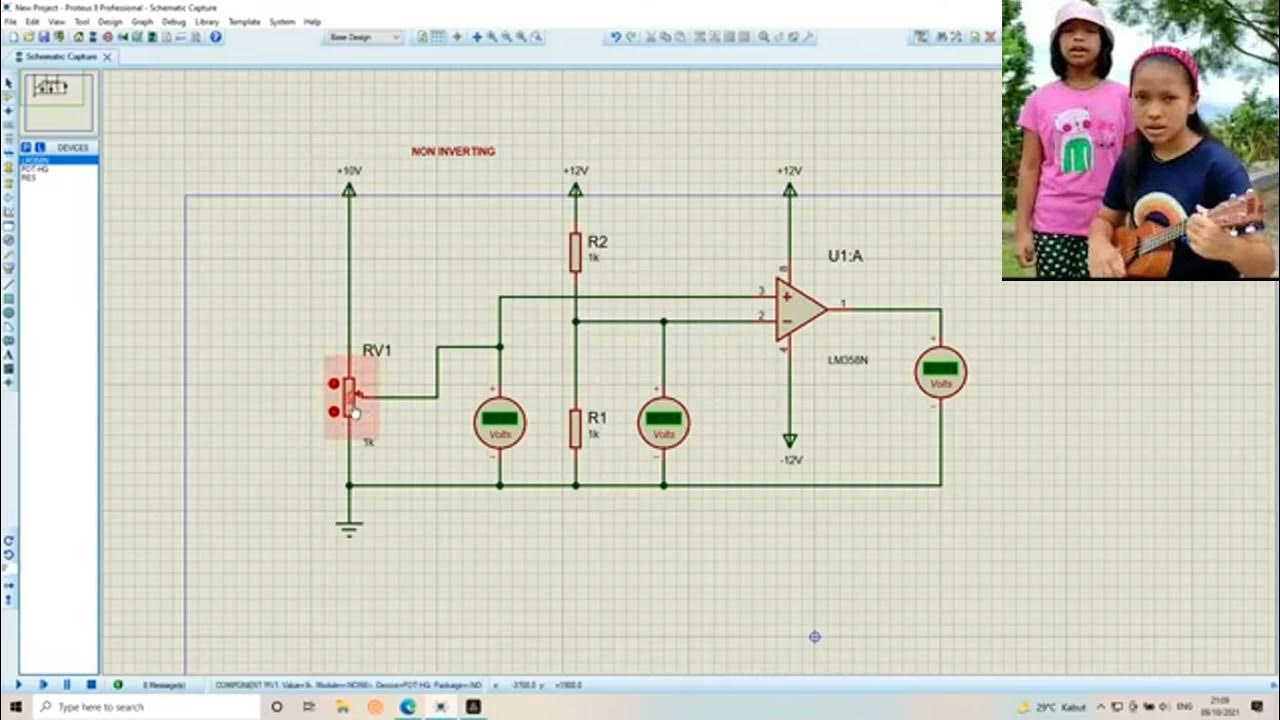 Proteus Simulation OP AMP COMPARATOR - YouTube