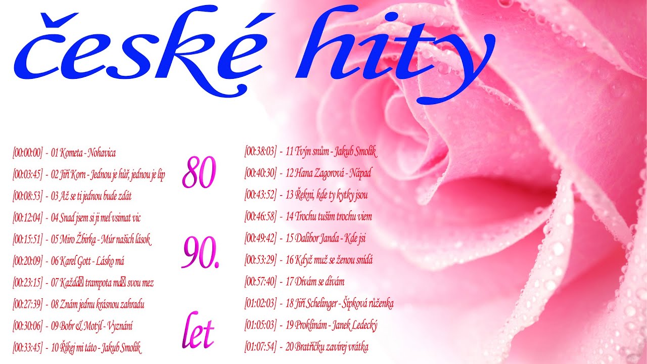 Staré české hity 80 90. let - Staré Dobré České Písničky - Nejlepší ...