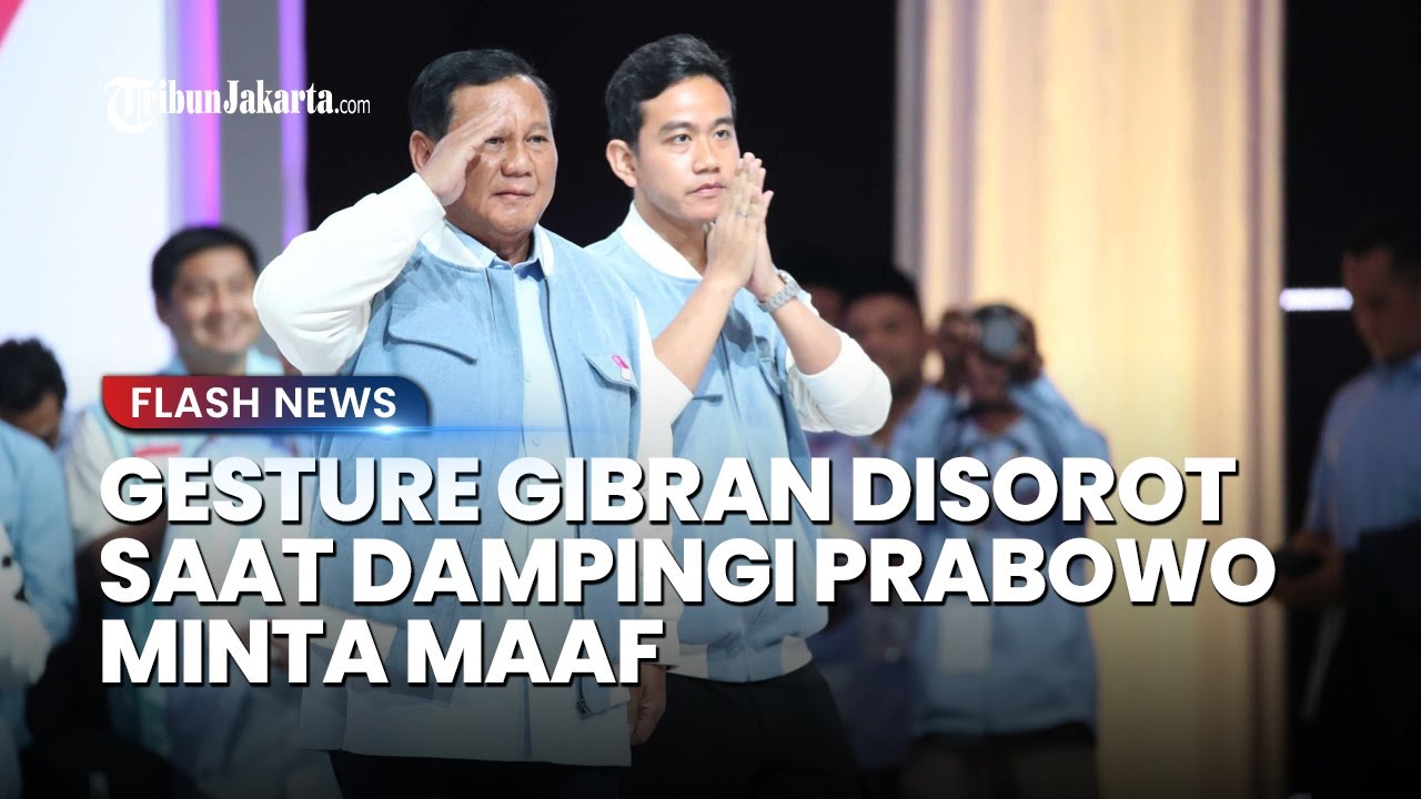 GESTUR GIBRAN Disorot saat Dampingi Prabowo Minta Maaf ke Anies dan ...