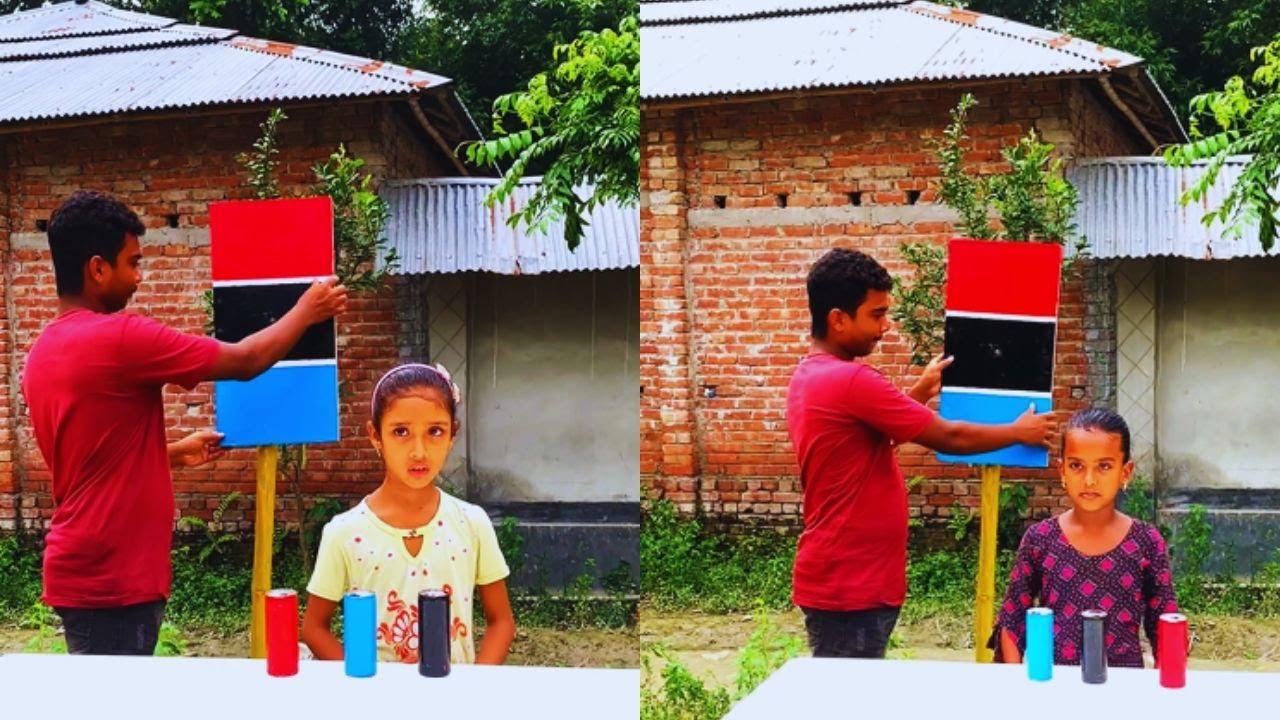 A fun game to win prizes by matching bottle colors without looking ...