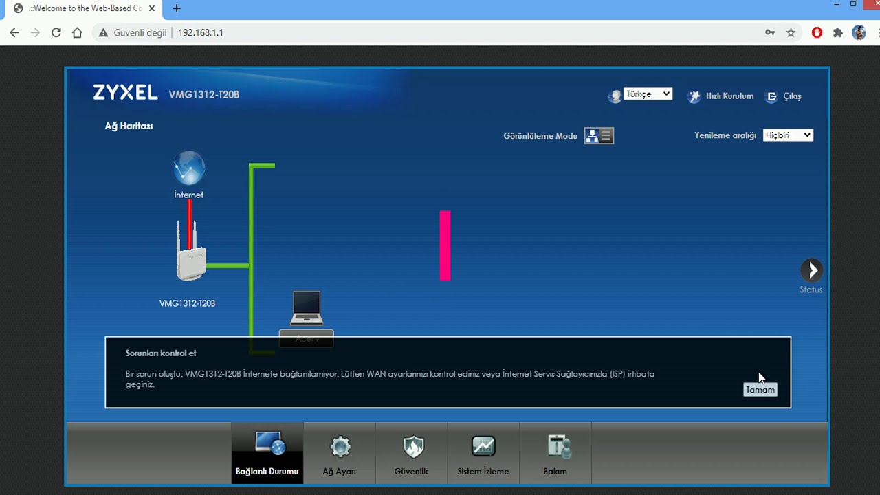 ZYXEL VDSL MODEM VMG1312-T20B / ADSL& VDSL DESTEKLİ MODEM KURULUM VE TANITIM - YouTube
