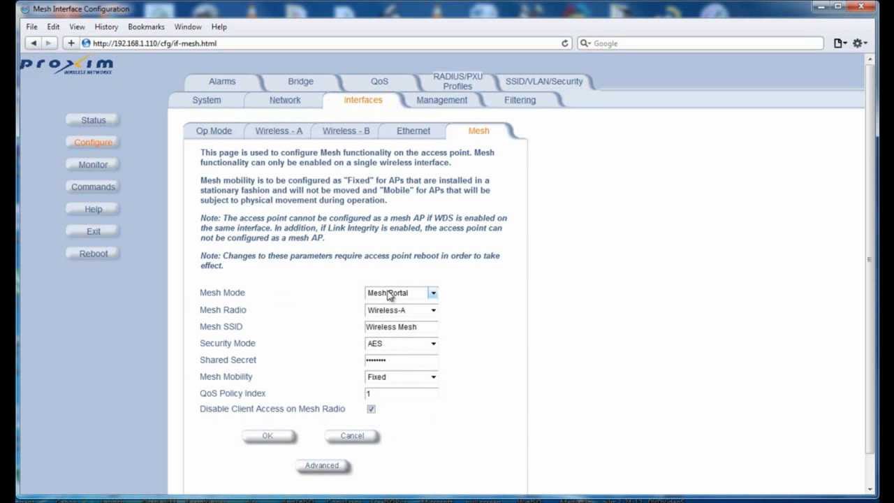 AP-4000 Basic MESH configuration - YouTube