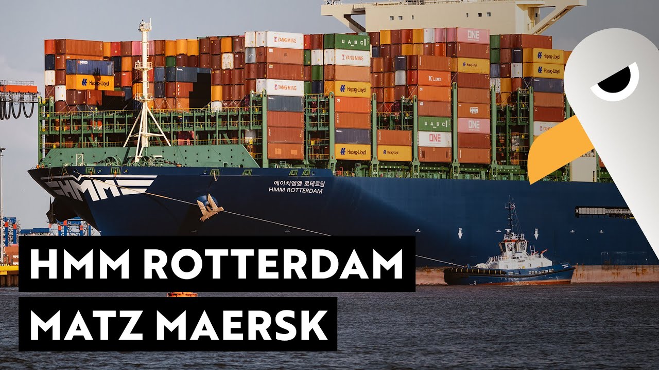 Zwei 400m Containerschiffe 🚢 Ankunft der HMM ROTTERDAM & MATZ MAERSK ...