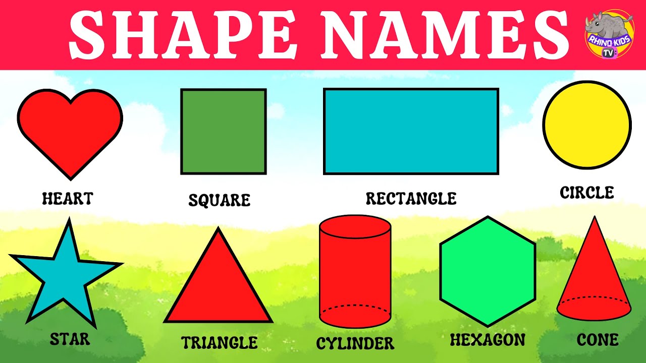 Shape Names | Shapes Names in English | 2D and 3D Shape #kidsvideo # ...