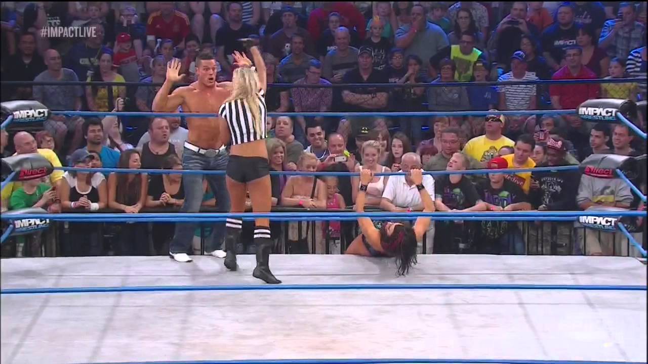 TNA Impact 10/25/12 Miss Tessmacher vs tara Title mach - YouTube