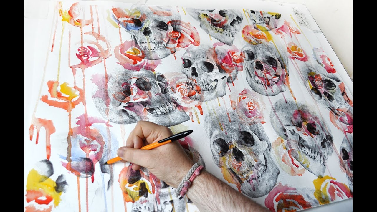 Skulls and flowers by Paul Alexander Thornton - YouTube