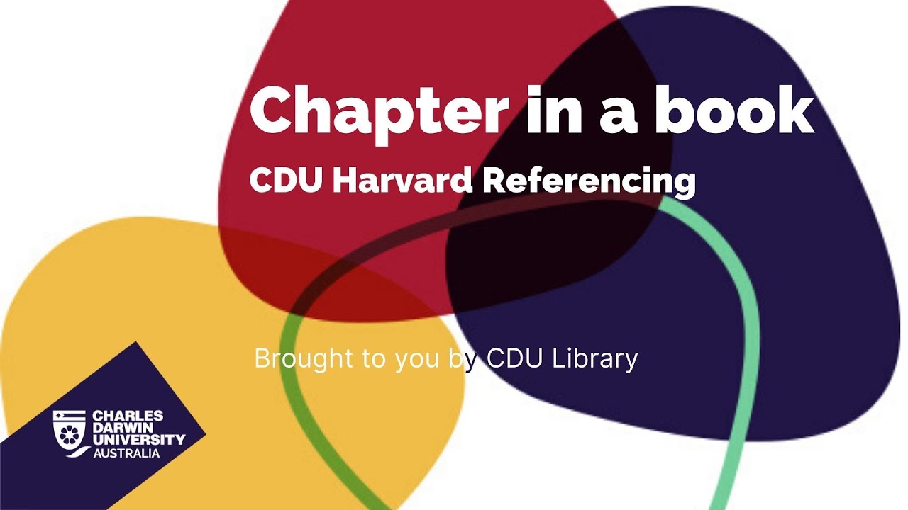 CDU Harvard Referencing: Edited Book Chapter - YouTube