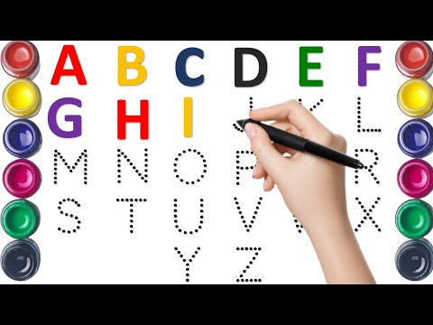 A to Z kids alphabet for kids, collection for writing along dotted ...