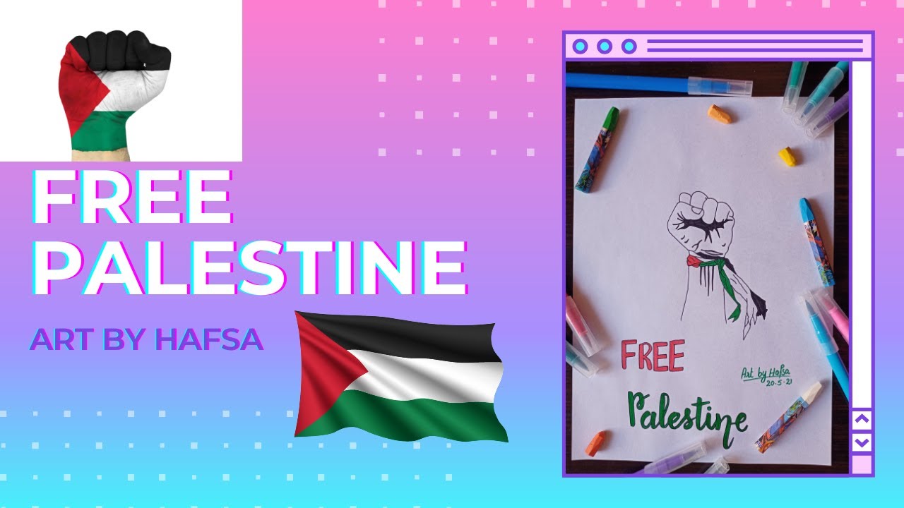 Free Palestine drawing, draw for palestine, Palestine flag - YouTube
