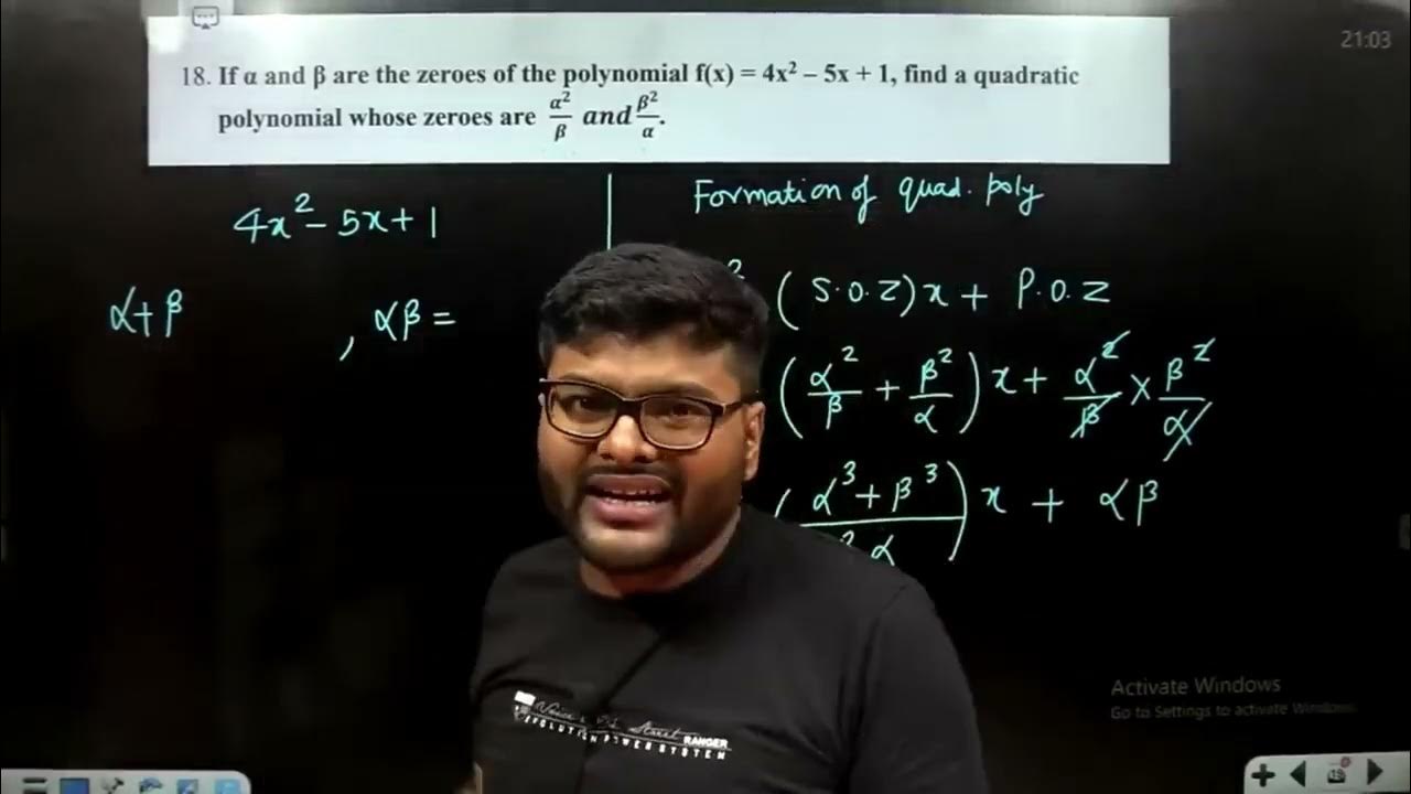 if-and-are-the-zeroes-of-the-polynomial-f-x-4x2-5x-1-find-a