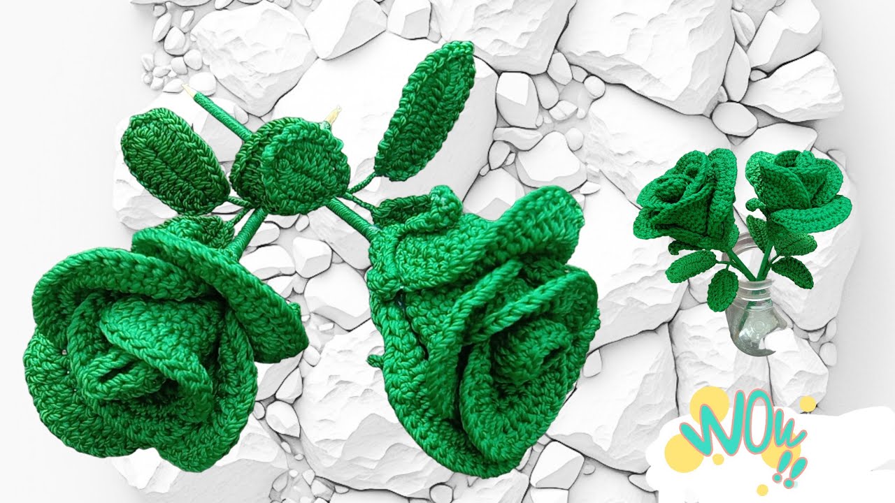 🔴 FULL TUTORIAL CROCHET FLOWER _ bunga mawar crochet sunflower merajut ...